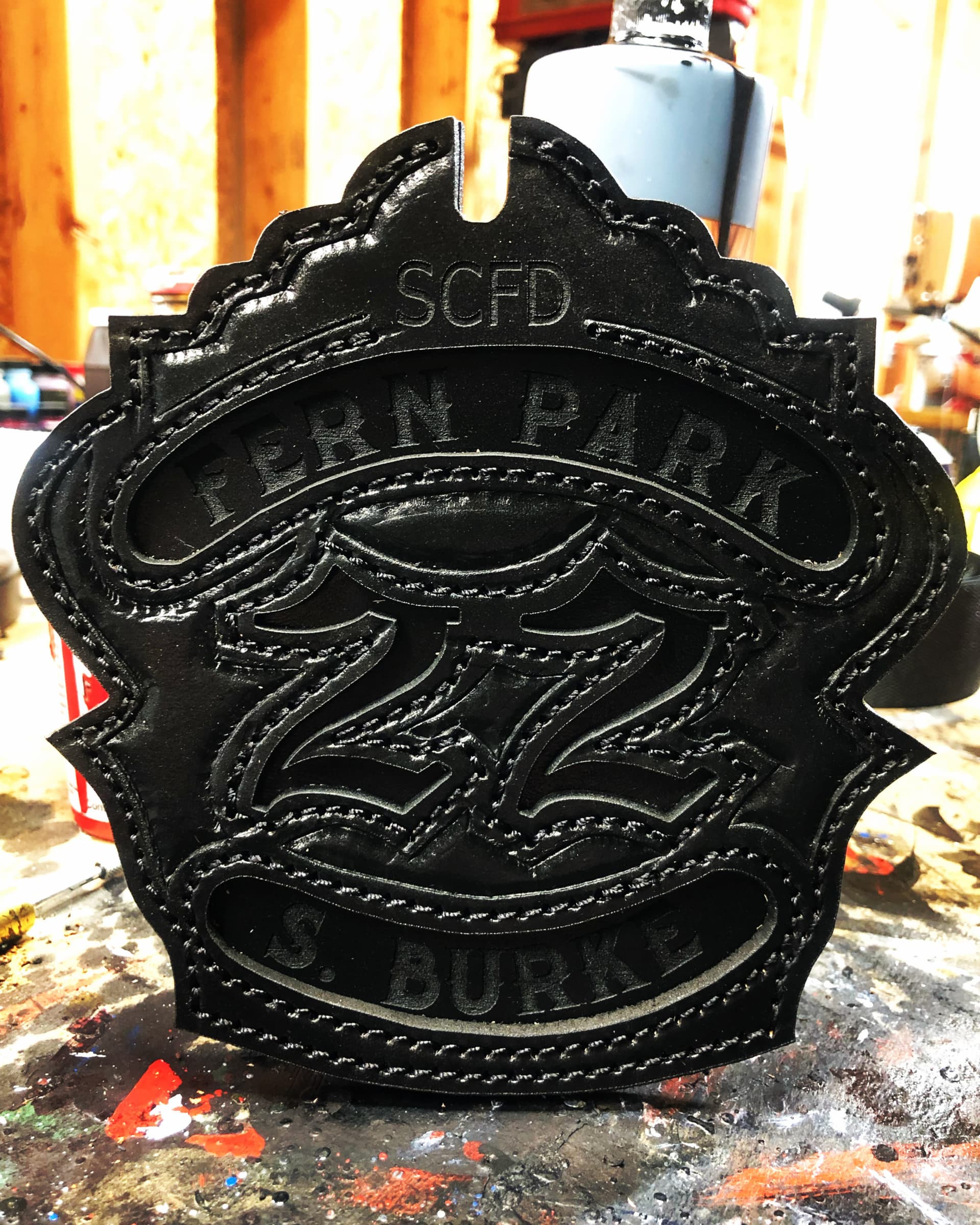 Fire Helmet Shields | Custom Leather Firefighter Helmet Shields & Gear
